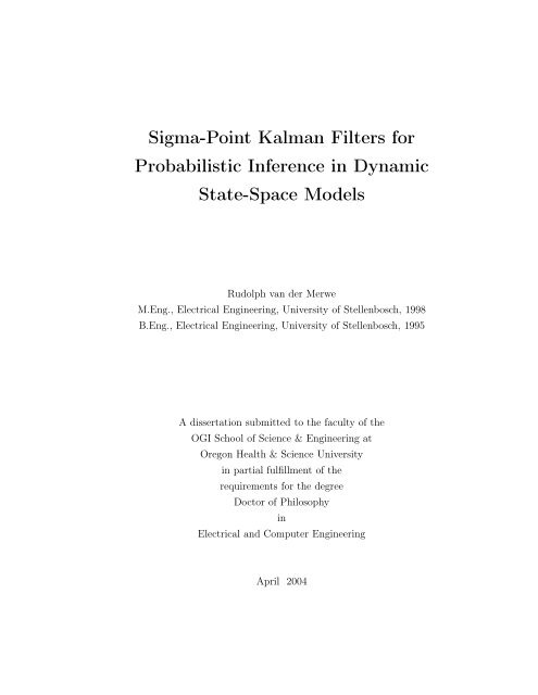 Sigma-Point Kalman Filters for Probabilistic Inference in Dynamic ...
