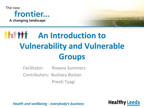 Diversity and Vulnerable Groups Presentation.pdf - NHS Leeds