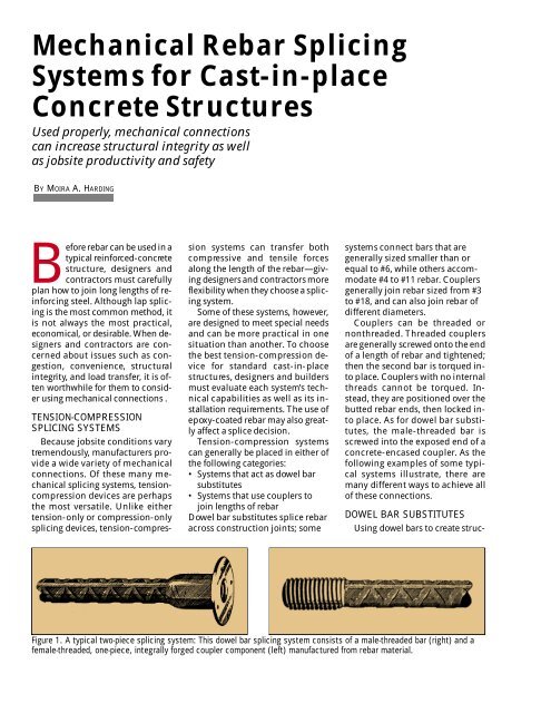 Mechanical Rebar Splicing Systems for Cast-in-place Concrete ...