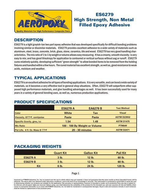 Tech Data Sheet (PDF) - Aircraft Spruce