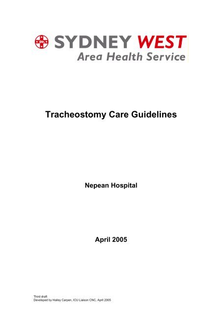 Tracheostomy care guidelines