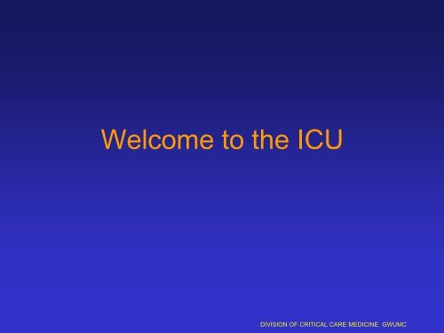 Welcome to the ICU2 - gwicu