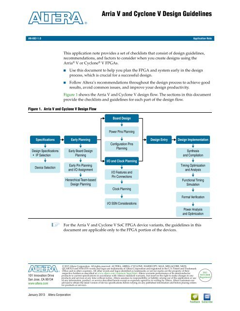 Arria V and Cyclone V Design Guidelines - Altera