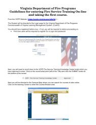 1403 Burn Building Checklist - Virginia Department of Fire Programs