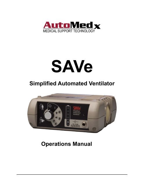 Simplified Automated Ventilator Operations Manual