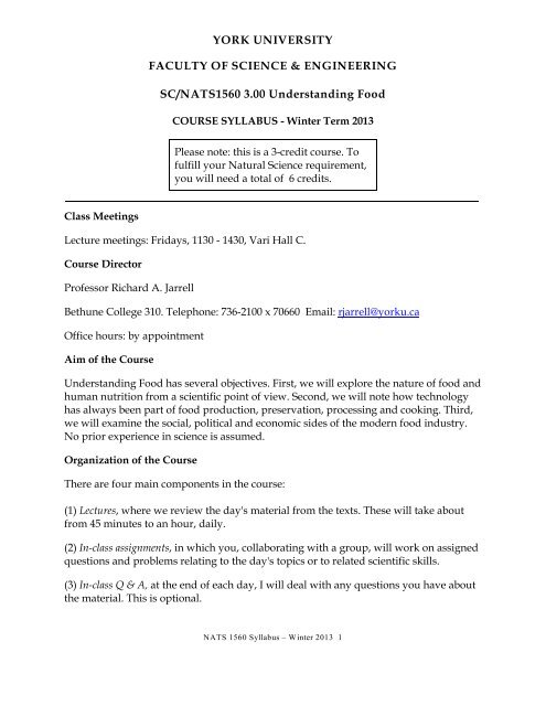 Course outline - York University