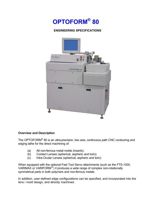 OPTOFORM 80 - SterlingInt