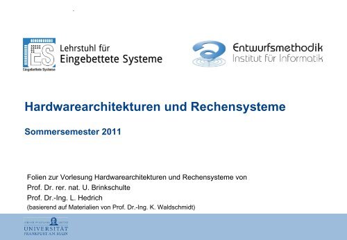 Technische Informatik II Kapitel 0 - Eingebettete Systeme