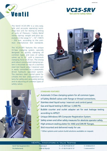 VC25-SRV - Ventil Test Equipment B.V.