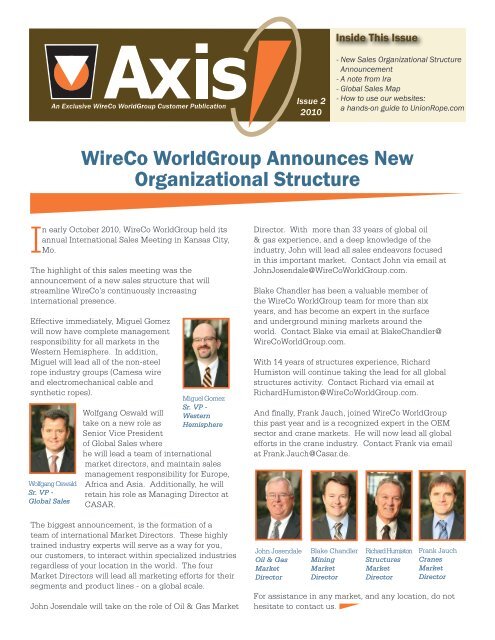 WireCo WorldGroup Announces New Organizational Structure