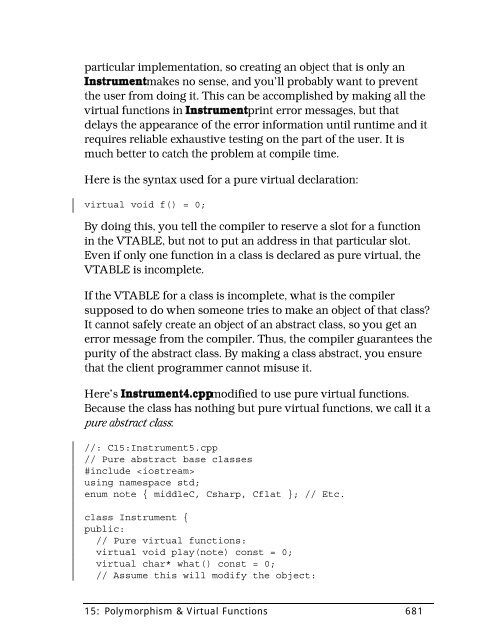 particular implementation