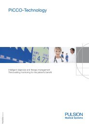 Philips PiCCO-Technology: IntelliVue - PULSION Medical Systems SE