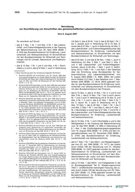 Lebensmittelhygiene-Verordnung (LMHV)