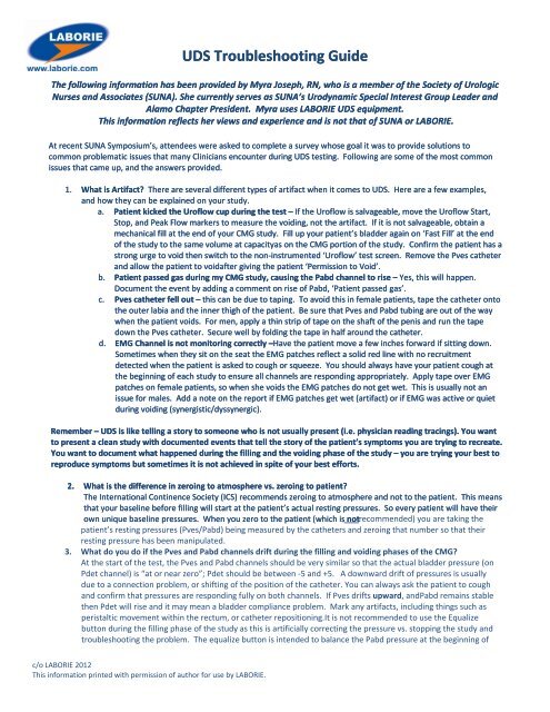 Uds troubleshooting guide - laborie