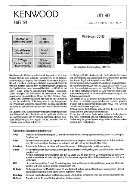 Mini-System UD-90 - Kenwood