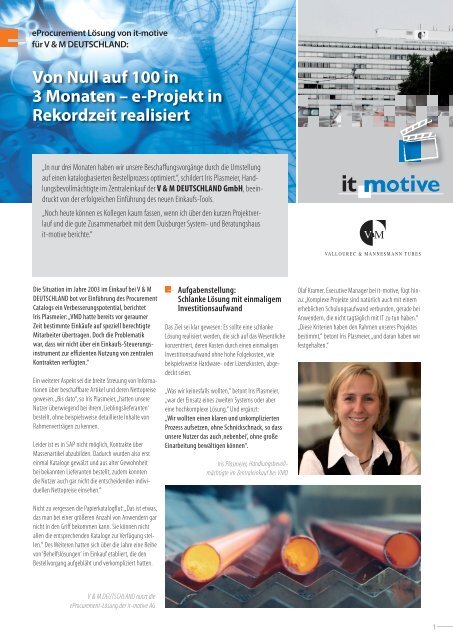 E-purchasing in Rekordzeit realisiert - it-motive AG