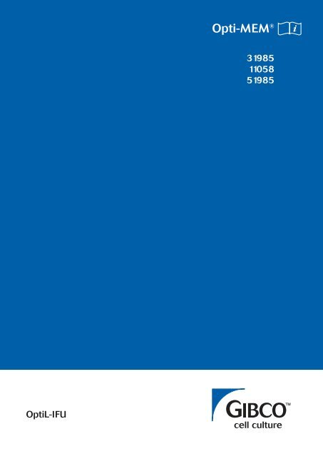 OPTI-MEM PRODUCT SERU Cov v.4 (Page 2) - Invitrogen