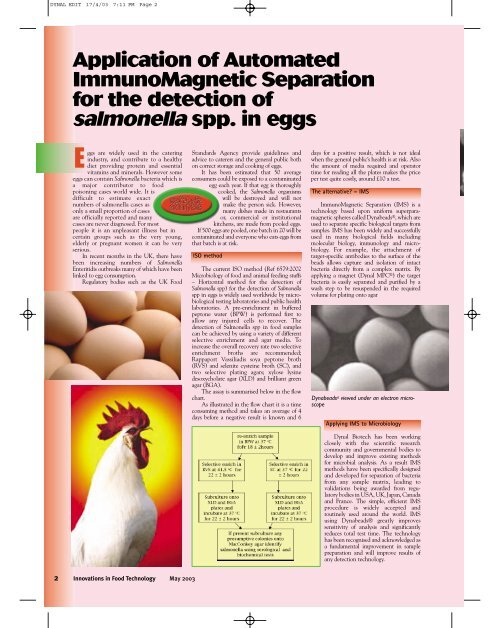 Application of Automated ImmunoMagnetic Separation ... - Invitrogen