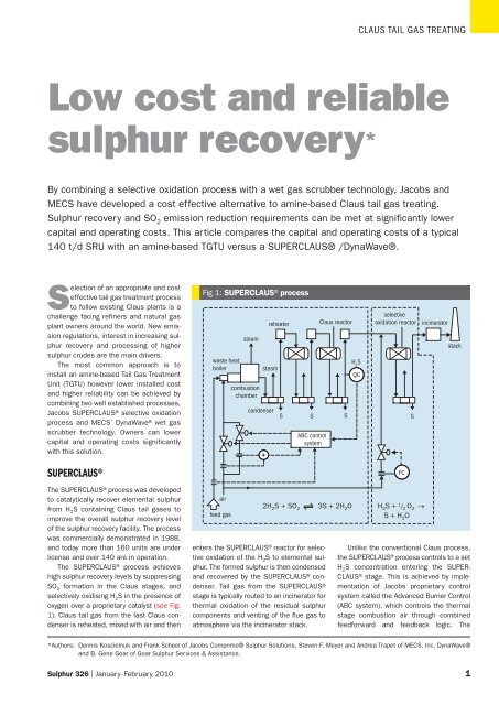 SUPERCLAUS ®/ DynaWave ® process