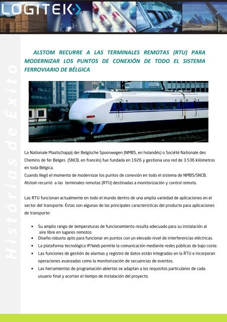 ALSTOM - CASE STUDY: Terminales Remotas (RTU) para ... - Logitek