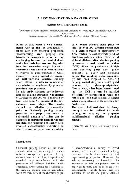 A NEW GENERATION KRAFT PROCESS - Lenzing