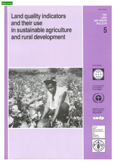 Land quality indicators and their use in sustainable agriculture ... - Ird