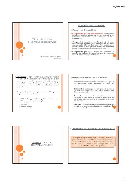 CM1 - Initiation Comptable et Budgétaire