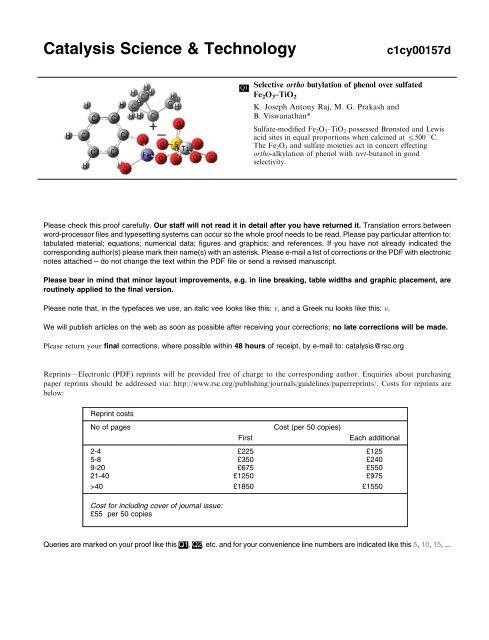 Selective - Catalysis Database eprints database - Indian Institute of ...