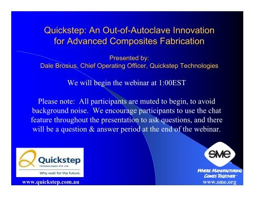 Quickstep - Society of Manufacturing Engineers