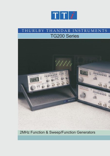 TG200 Series Function Generator - Colour Brochure - TTi