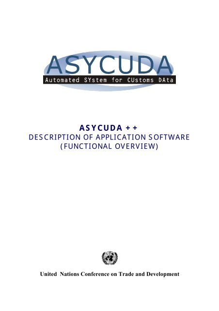 ASYCUDA Software Functional Description