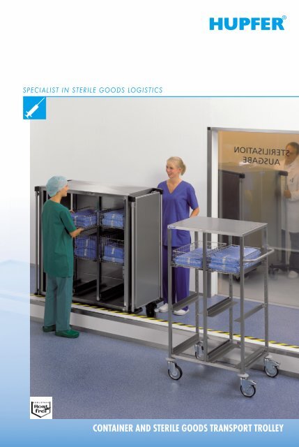 CONTAINER AND STERILE GOODS TRANSPORT TROLLEY - hupfer