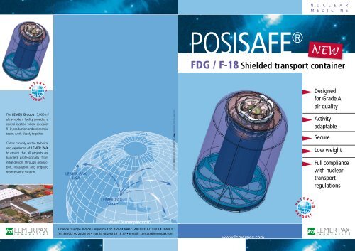 FDG / F-18 Shielded transport container - Medecine Nucleaire