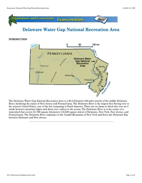 Delaware Water Gap National Recreation Area - FOSSweb