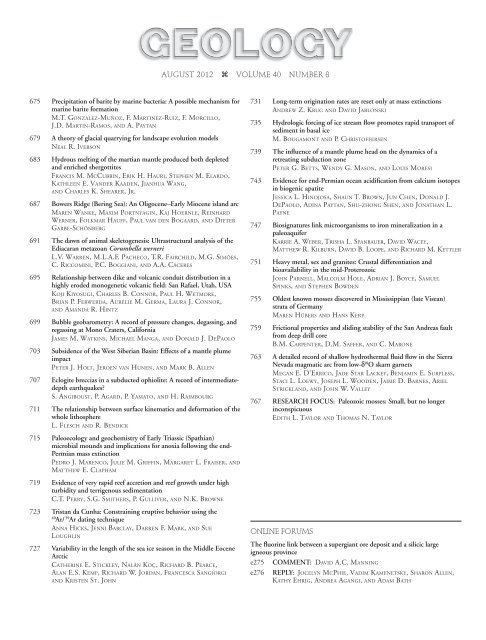 Table of Contents (PDF) - Geology