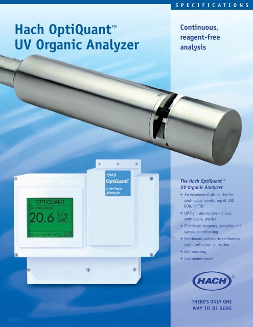 Hach OptiQuant™ UV Organic Analyzer