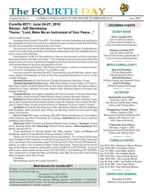 The Fourth Day Newsletter of Quincy Cursillo