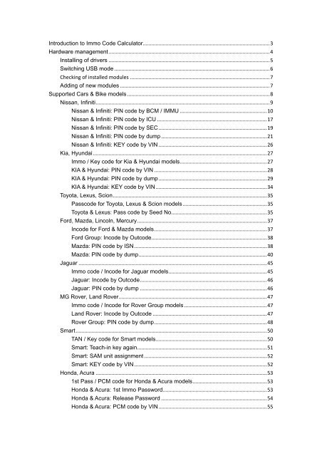 Introduction to Immo Code Calculator ... - car diagnostic tool