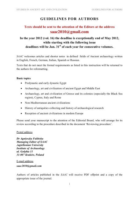 Authorship Criteria