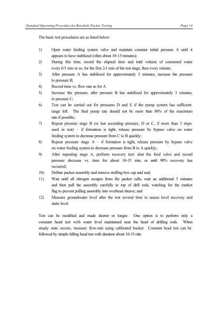 Standard Operating Proced