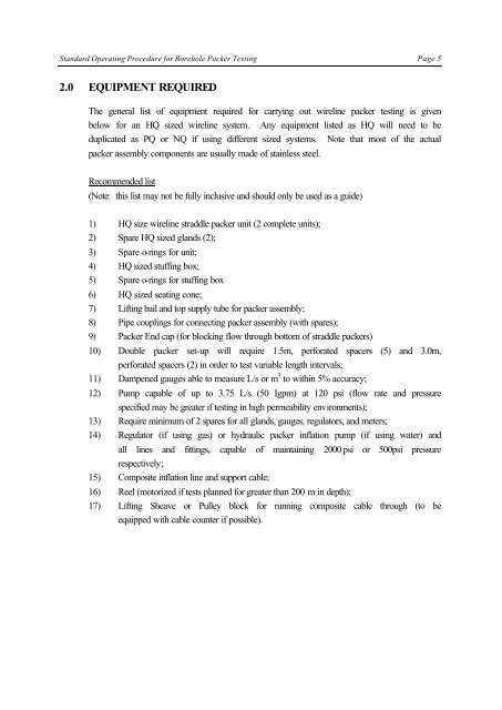 Standard Operating Proced