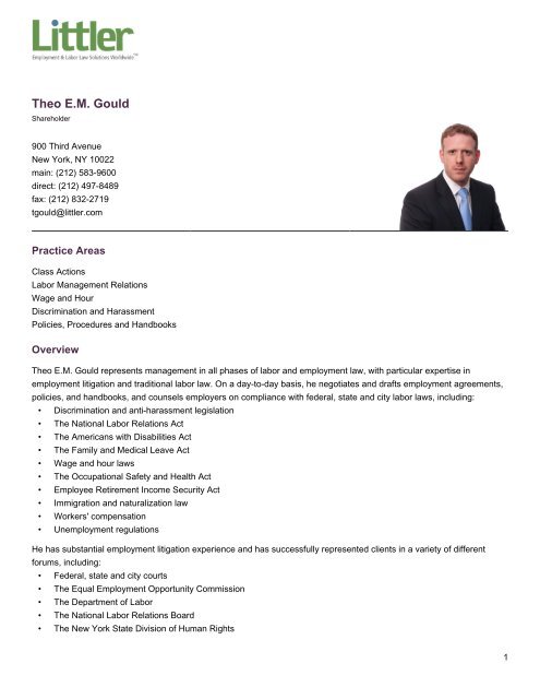 Theo E.M. Gould - Littler Mendelson