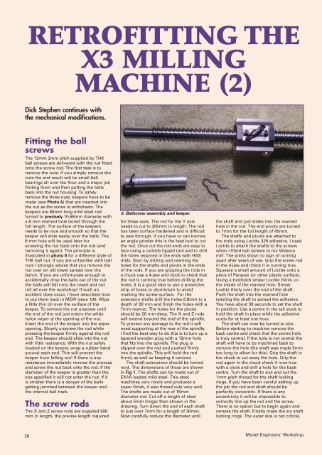 RETROFITTING THE X3 MILLING MACHINE (2) - Arc Euro Trade Ltd