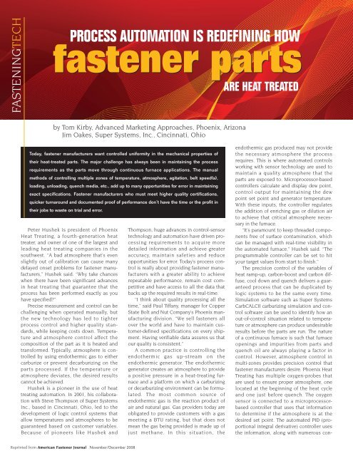 PROCESS AUTOMATION IS REDEFINING HOW - Super Systems, Inc.