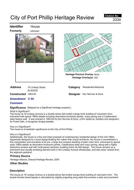 City of Port Phillip Heri