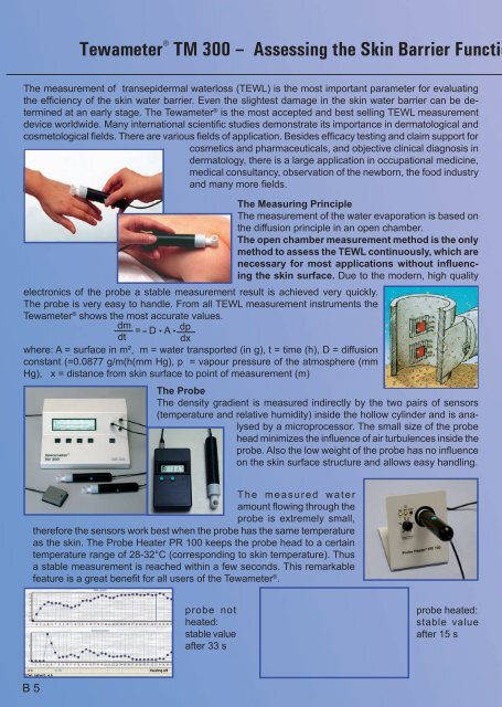 Tewameter® TM 300 – Assessing the Skin Barrier Function by ...