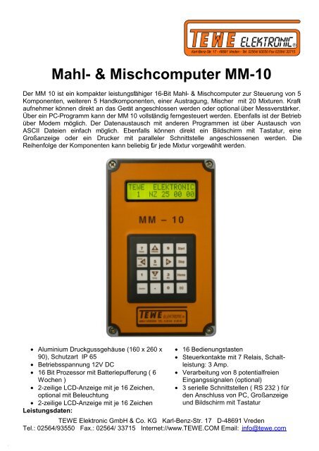 MM10, compact en robuust - tewe.com