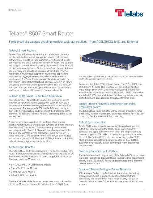 Tellabs 8607 Smart Router