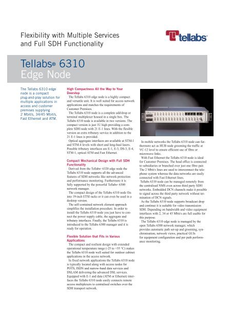 Tellabs® 6310 Edge Node