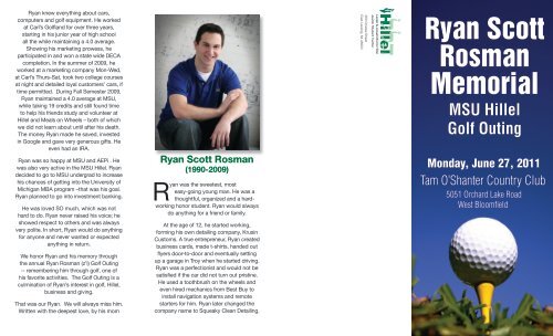 Ryan Scott Rosman Memorial